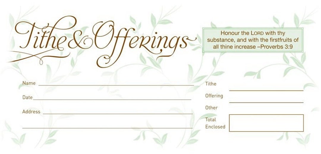 Tithe & Offerings Religious Donation Envelopes 1,000 Pack 3.63 by 6.5 ...
