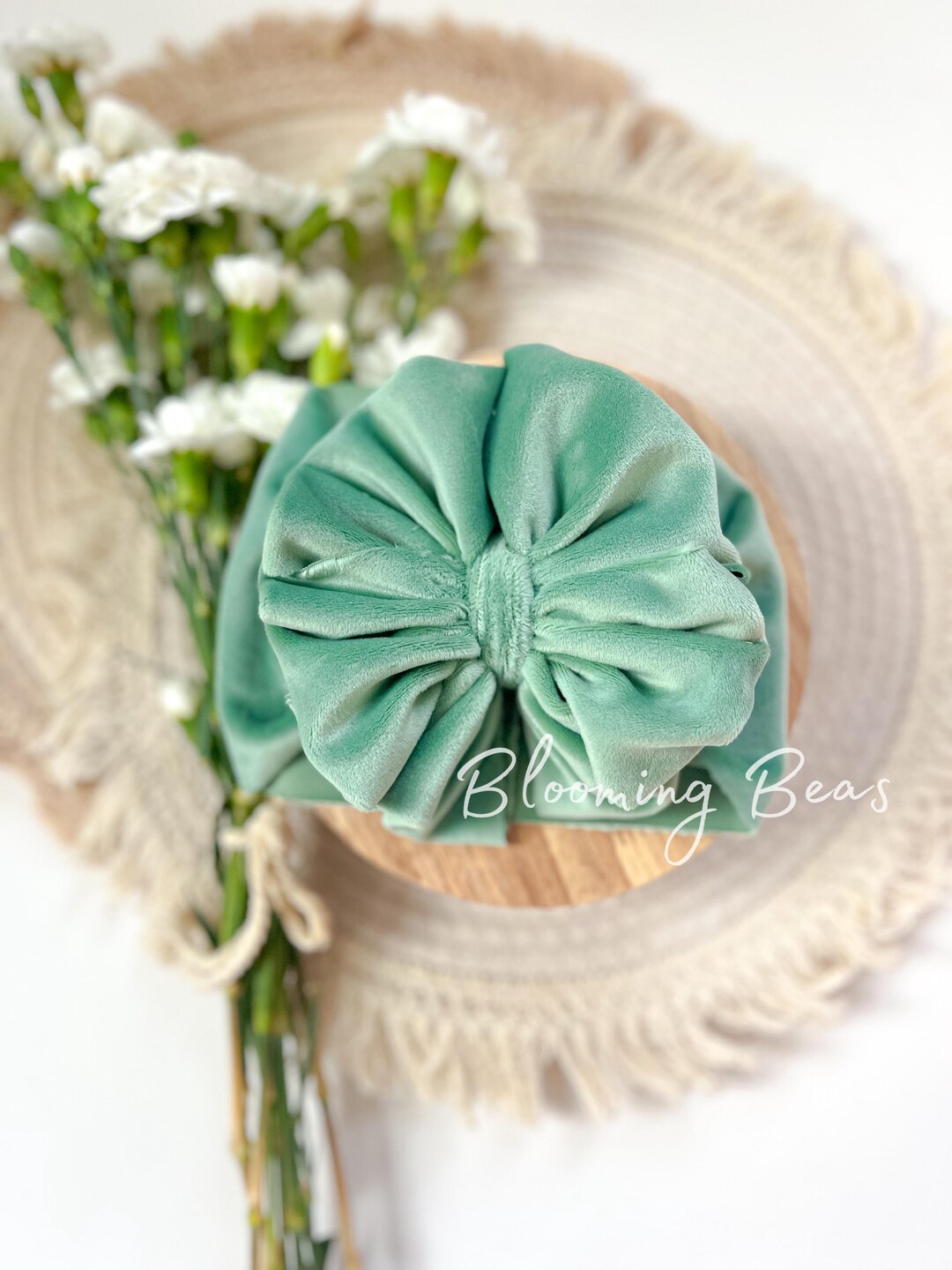 Seafoam Green Velvet Handmade Head Wraps I Handmade Velvet Head Wrap ...