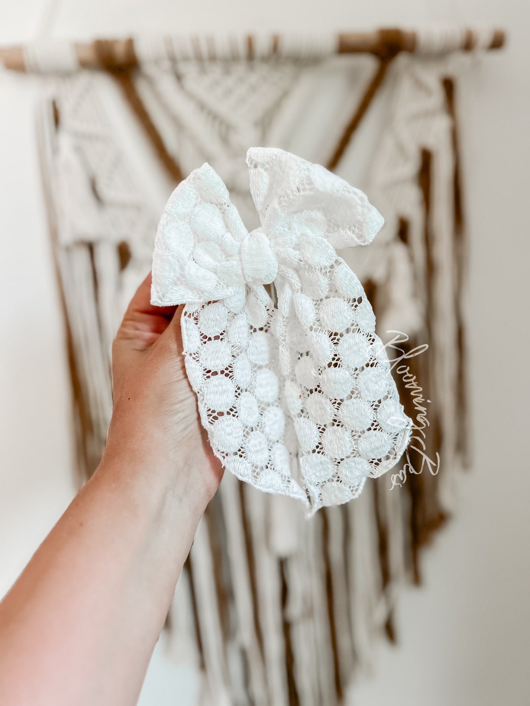 Lace Handmade Fable Bow I Lace School Girl Bow I Coquette Lace Hair ...