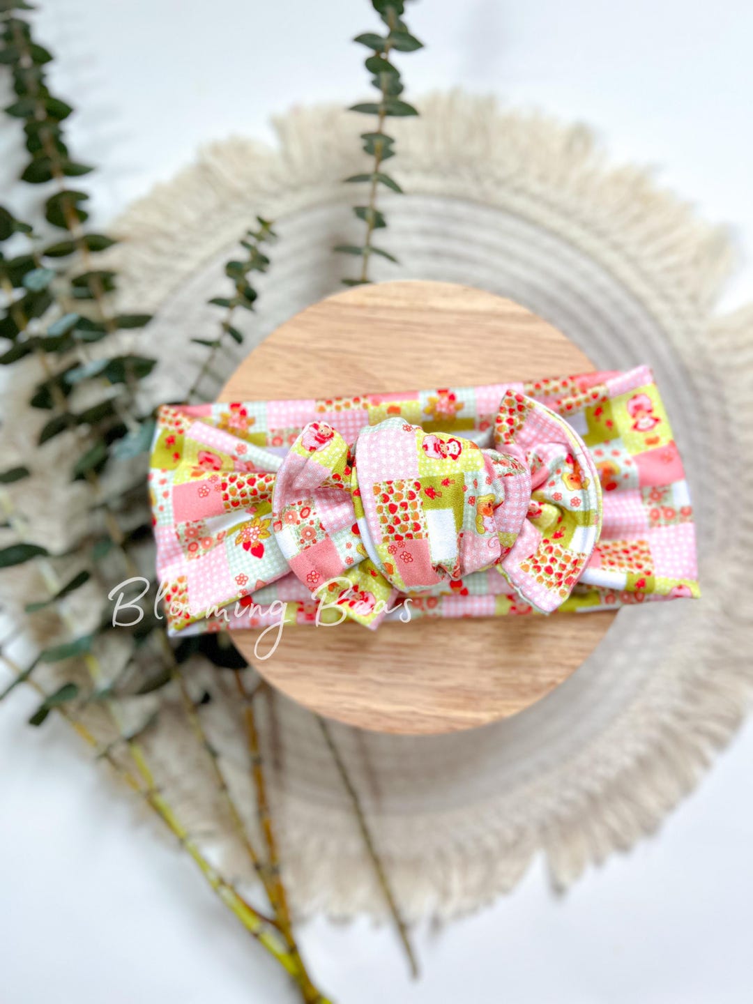 Strawberry Shortcake Knotted Headband I Summer Hair Bows I Strawberry ...