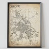 Custom City Map Print - Any City Map Personalized Map Art Poster ...