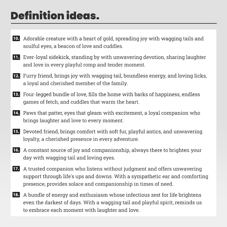 Custom Dog Definition Print With Photo – Christmas Gift for Dog Mom or ...