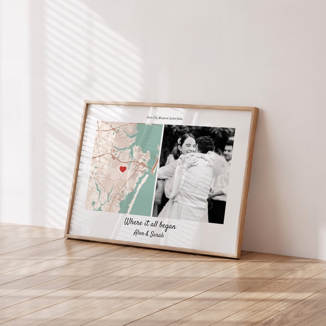 First Date Map Personalized Relationship Gift for Him or Her, Where We ...