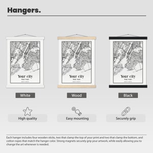 Set of 3 Custom City Map Prints, Personalized City Map Posters, Any ...