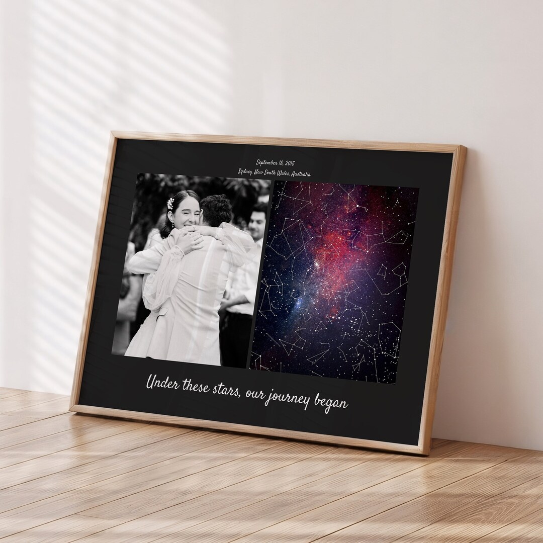 First Date Night Sky Star Map by Date Print - Unique Anniversary Gift ...