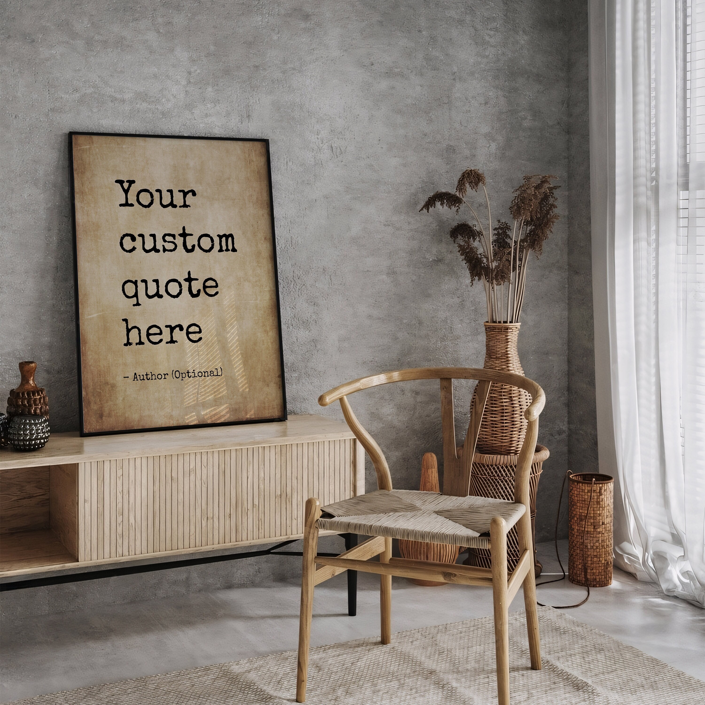 Vintage Custom Text Print - Personalized Office Wall Art, Inspirational ...