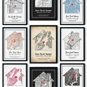Our First Home Map Personalized Housewarming Gift for First Home ...