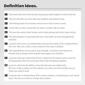 Custom Mom Definition Print Mother's Day Photo Gift From Daughter ...