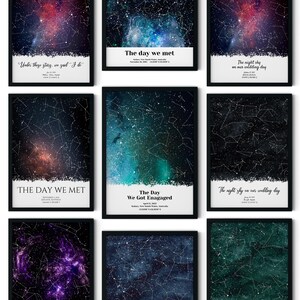 Custom Star Map Anniversary Gift - the Night We Met Star Map by Date ...