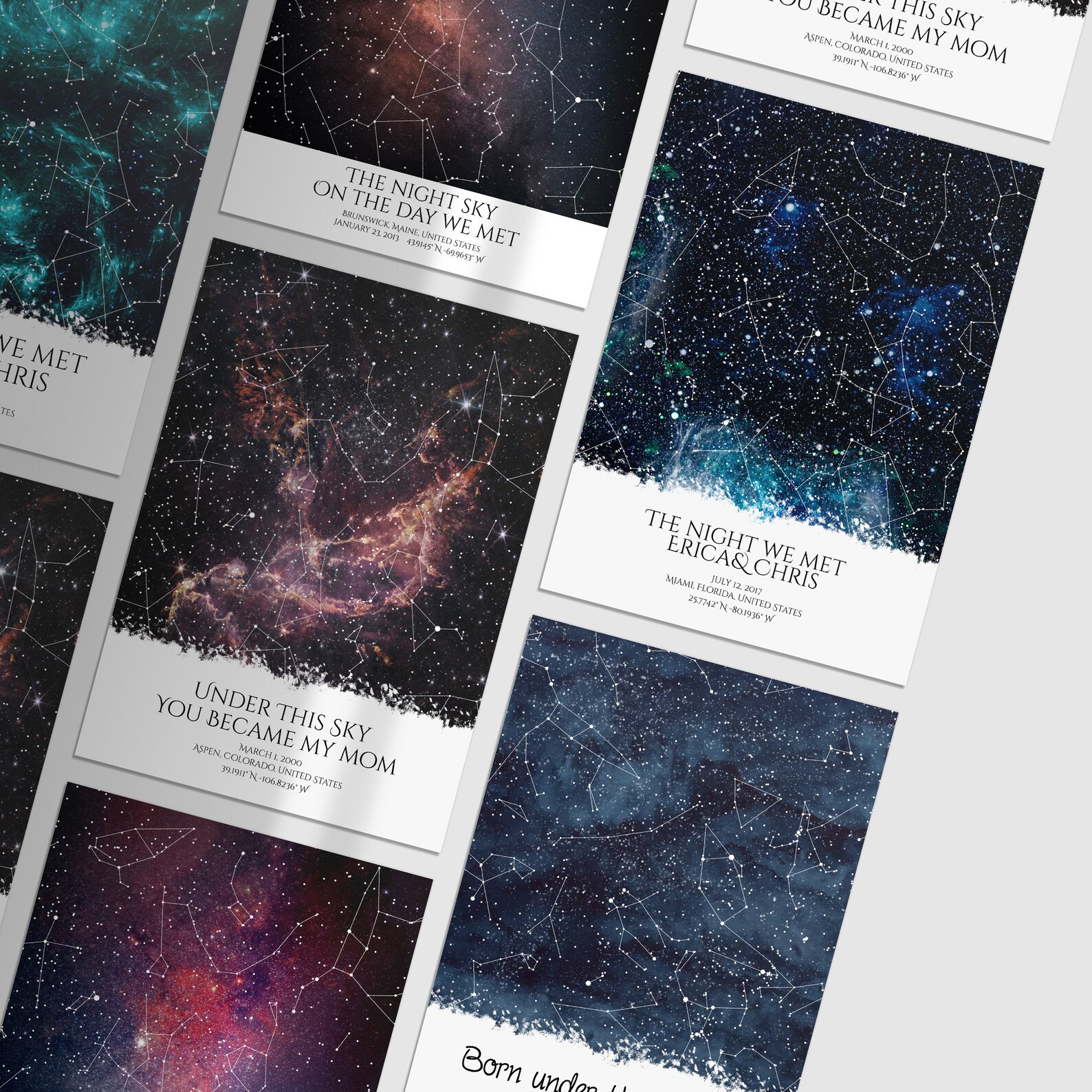 Custom Star Map by Date Night Sky Constellation Map, Personalized Star ...