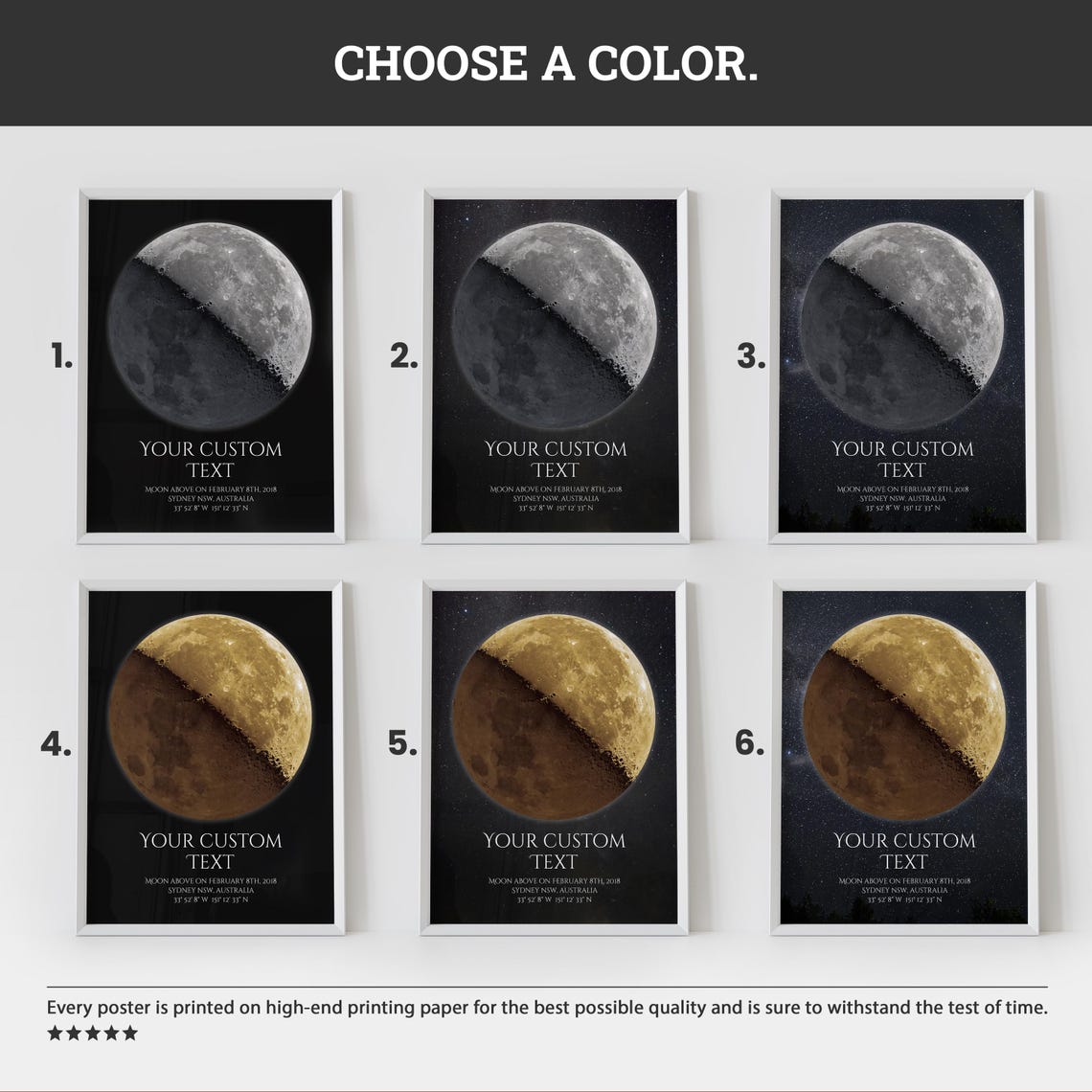 Custom Moon Phase Print Mothers Day Gift From Daughter, Moon the Day ...