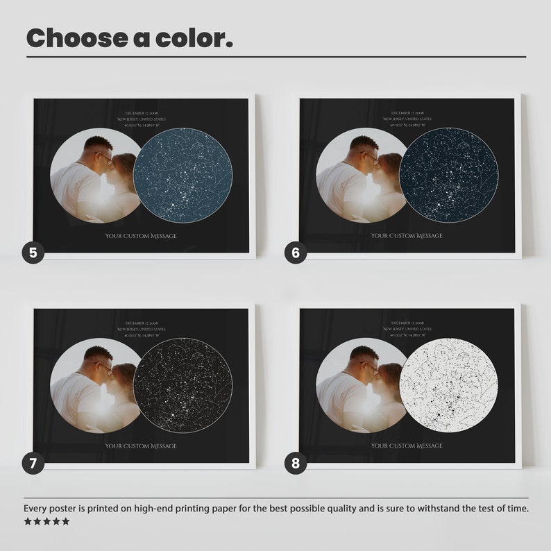 The Day We Met Custom Star Map - Valentine's Day Gift for Him, Night ...