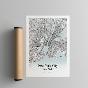 Custom City Map Print - Any City Map Personalized Map Art Poster ...