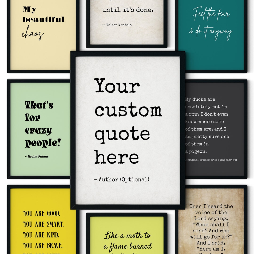 Custom Quote Print, Custom Text Print Personalized Office Wall Art ...