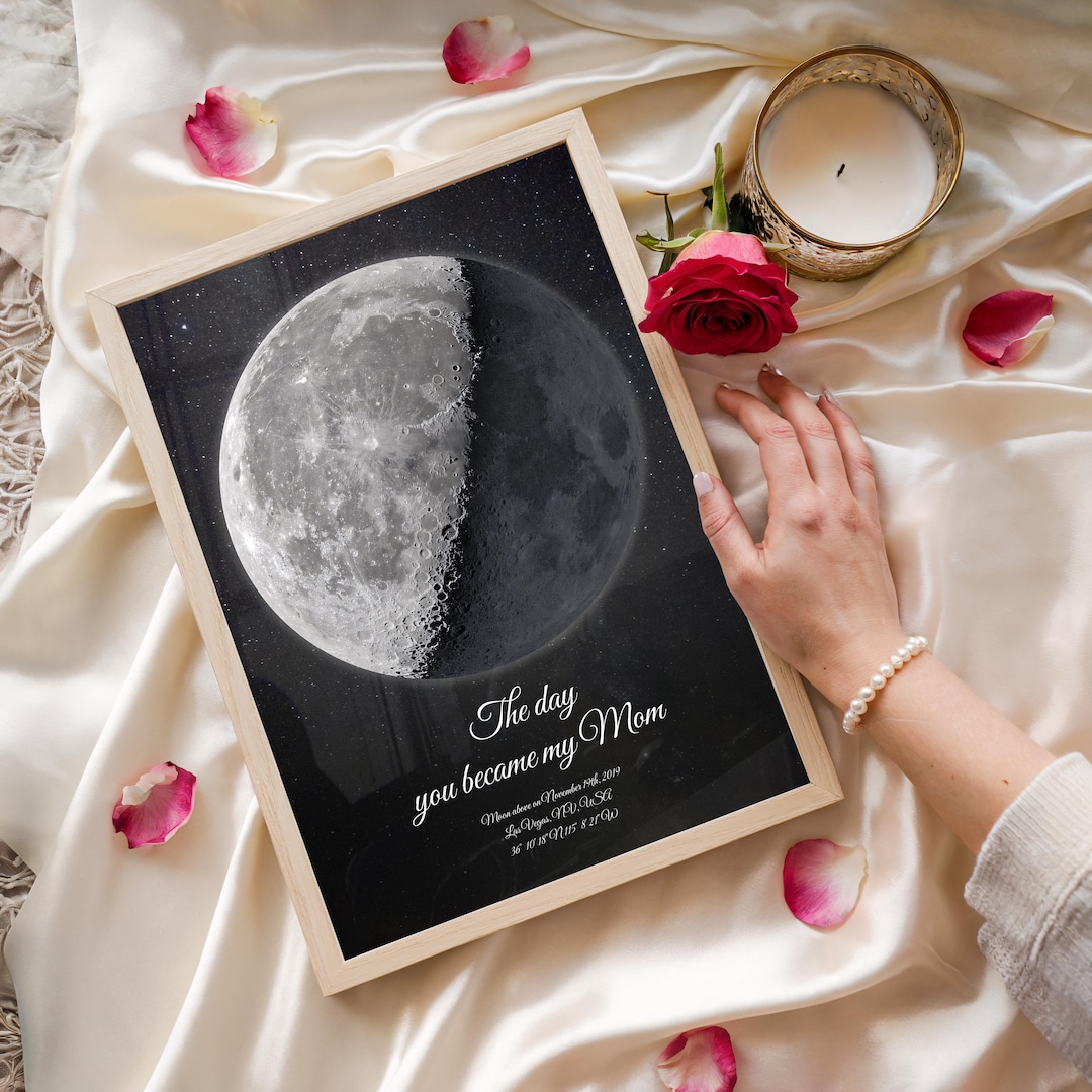 Custom Moon Phase Print Mothers Day Gift From Daughter, Moon the Day ...