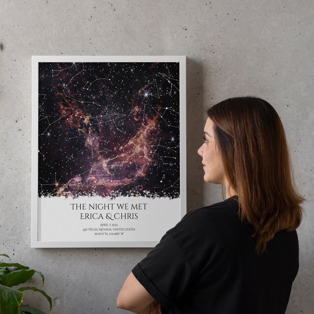 Custom Star Map Anniversary Gift the Night We Met Star Map - Etsy