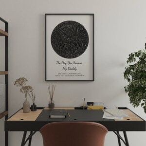 The Day You Became My Dad Star Map Father's Day - Etsy