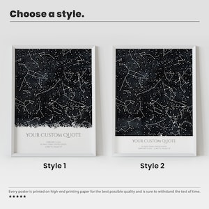 Custom Star Map Poster of the Night Sky by Date and Location- the Night ...