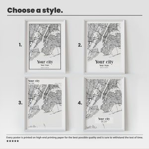 Custom City Map Print - Any City Map Personalized Map Art Poster ...