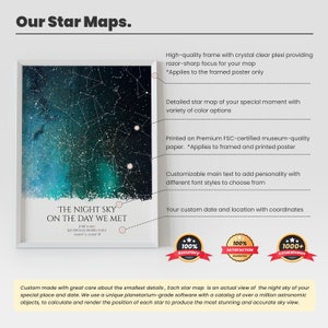 Custom Star Map - Unique Romantic Gift for Him or Her - Personalized ...