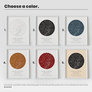 Custom Birthday Star Map- Framed Map of the Night Sky on the Day of ...