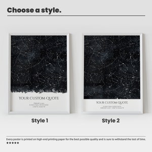 Custom Star Map - Unique Romantic Gift for Him or Her - Personalized ...