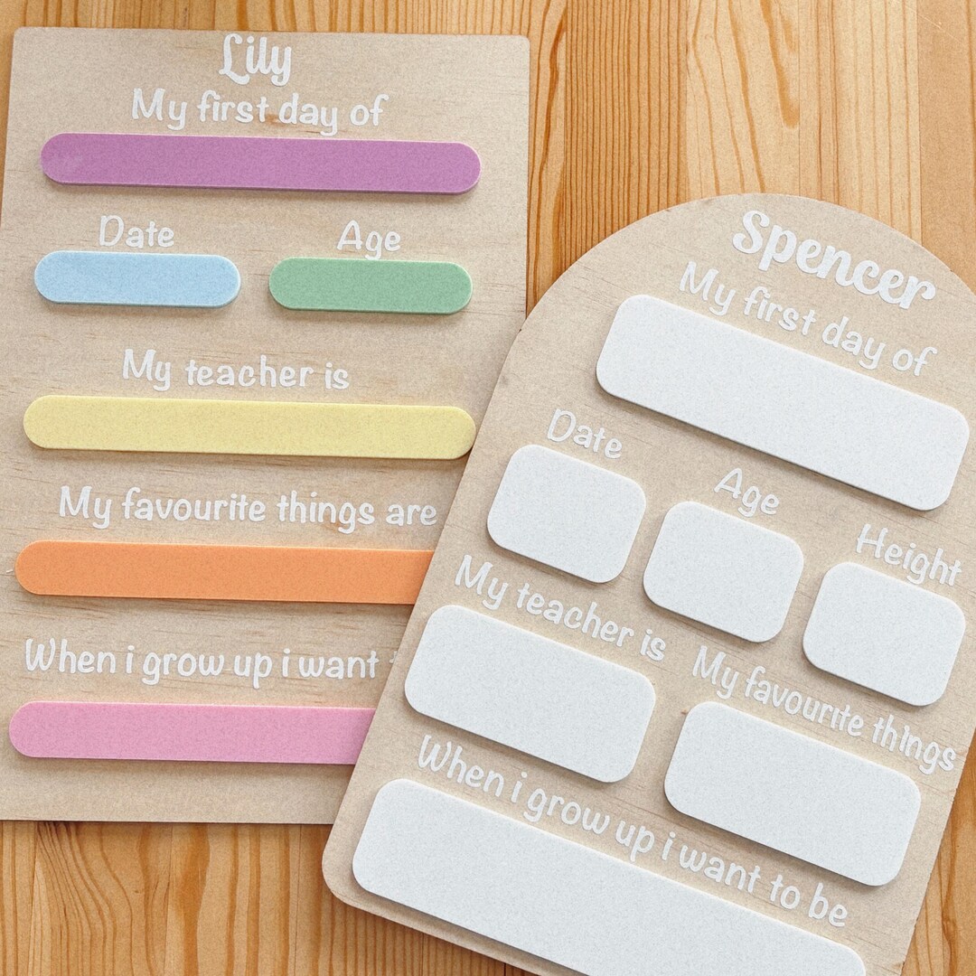 My First Day Chart, First Day of School Sign, My First Day, First Day ...