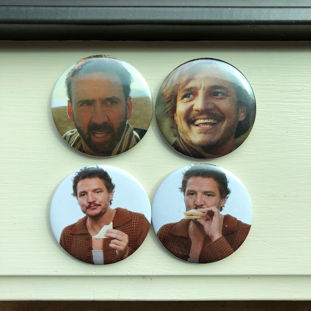 2.25 58mm Pedro Pascal Memes Button Pins & Magnets Gift, Party Favors ...