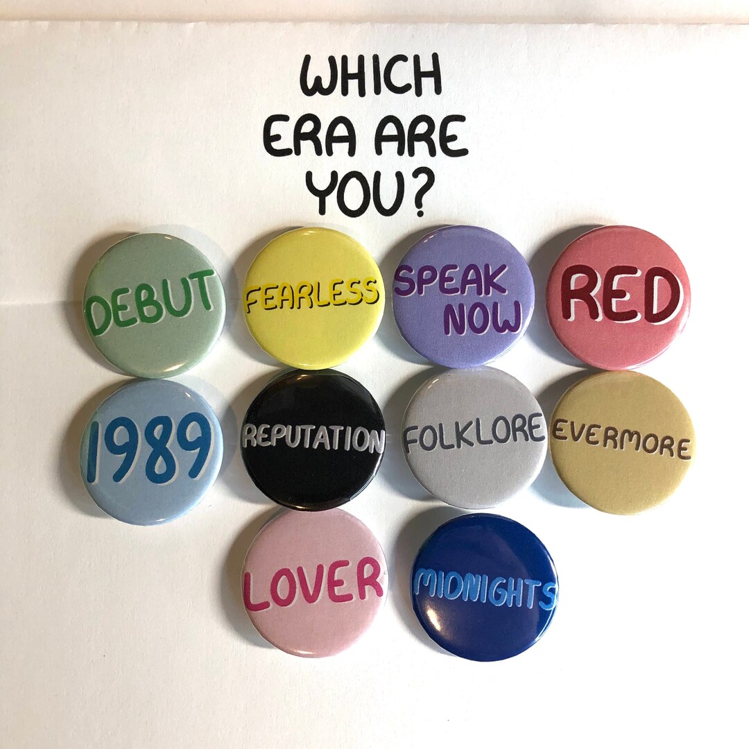 Taylor Swift the Eras Button Pins & Magnets the Eras Tour - Etsy