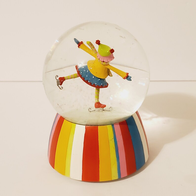 Sankyo Musical Water Globe Girl Ice Skating Music Santa - Etsy