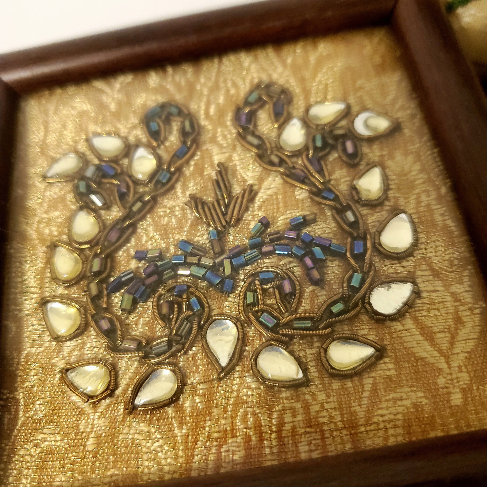 Hand Made Coasters on Barcode Silk With Ornate Zardozi - Etsy