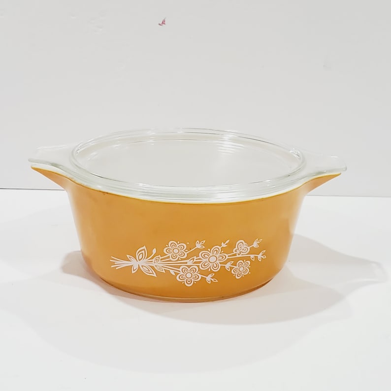 Pyrex 2.5 Qt Butterfly Gold Casserole Baking Dish With Lid - Etsy
