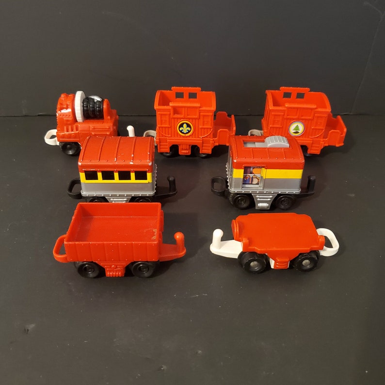 Fisher Price GEOTRAX Train & Cars Red Fire Cars 2003 - Etsy