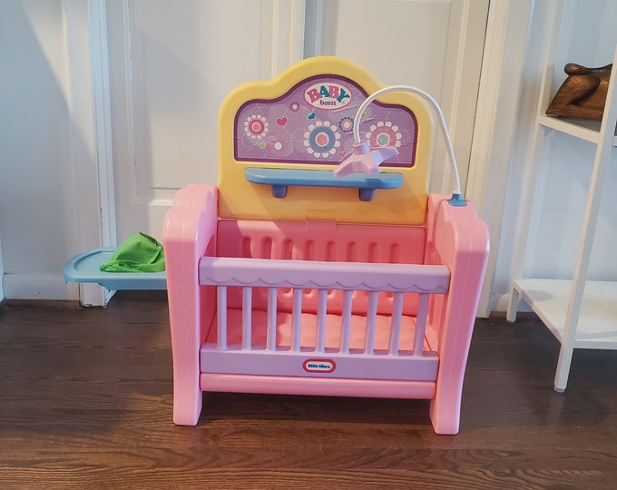 Little Tikes 4-in-1 Baby Born Nursery Doll Play Set Crib Cradle ...