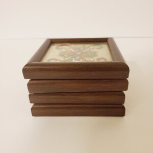 Hand Made Coasters on Barcode Silk With Ornate Zardozi Embroidery, 4 X ...