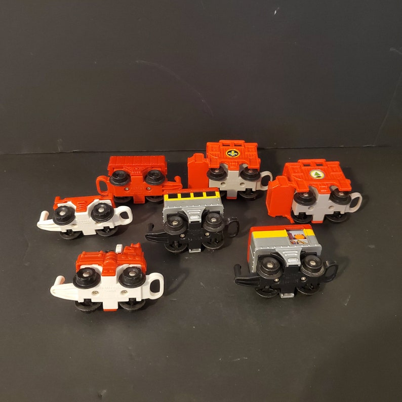 Fisher Price GEOTRAX Train & Cars Red Fire Cars 2003 - Etsy