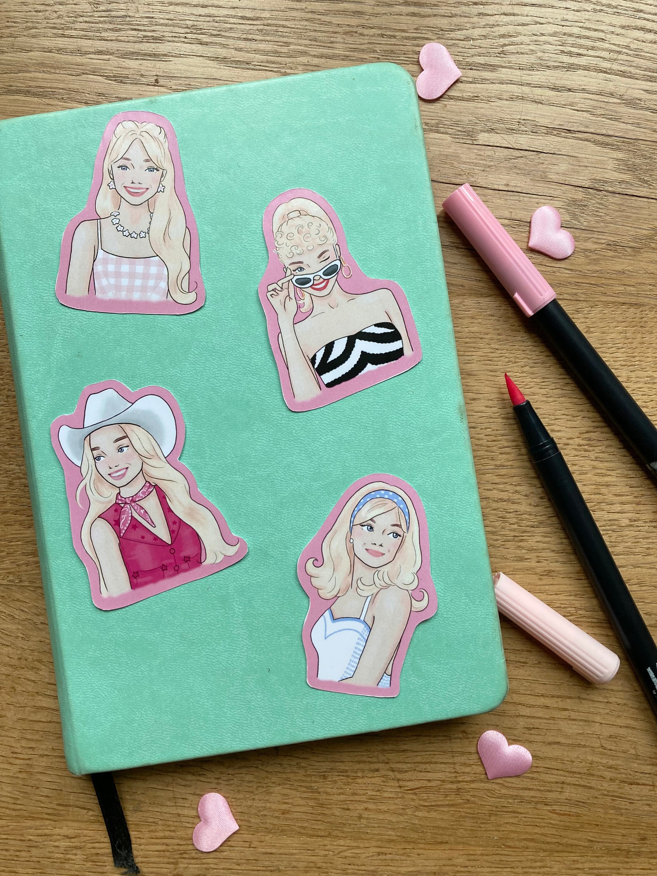 Pink Movie Inspired Stickers - Margot Robbie Inspired Stickers - Doll ...