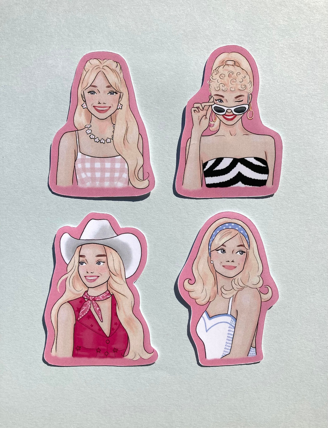 Pink Movie Inspired Stickers Margot Robbie Inspired Stickers Doll ...