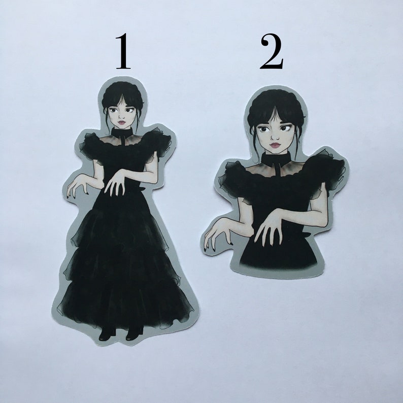 Wednesday Addams Inspired Stickers - Etsy