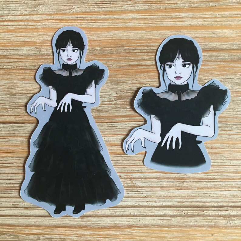 Wednesday Addams Inspired Stickers - Etsy