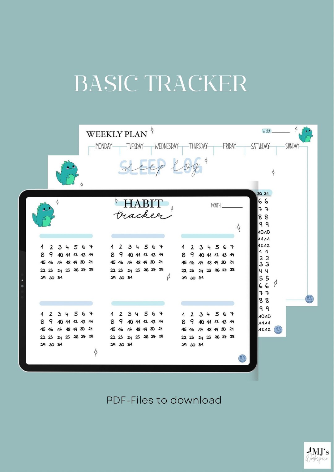 Printable Basic Tracker Set Bullet Journal Editable - Etsy