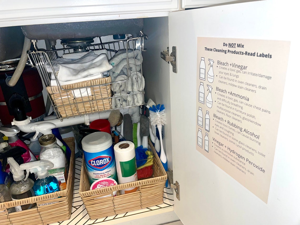 Cleaning Product Safety Chart. Cleaning Chemicals That - Etsy
