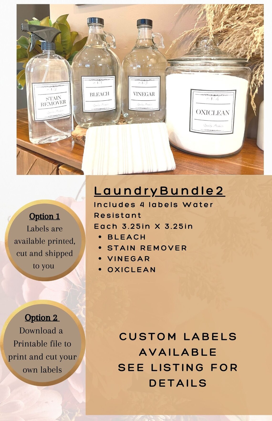 Custom Laundry Room Vinyl Labels. Home Organization Modern - Etsy