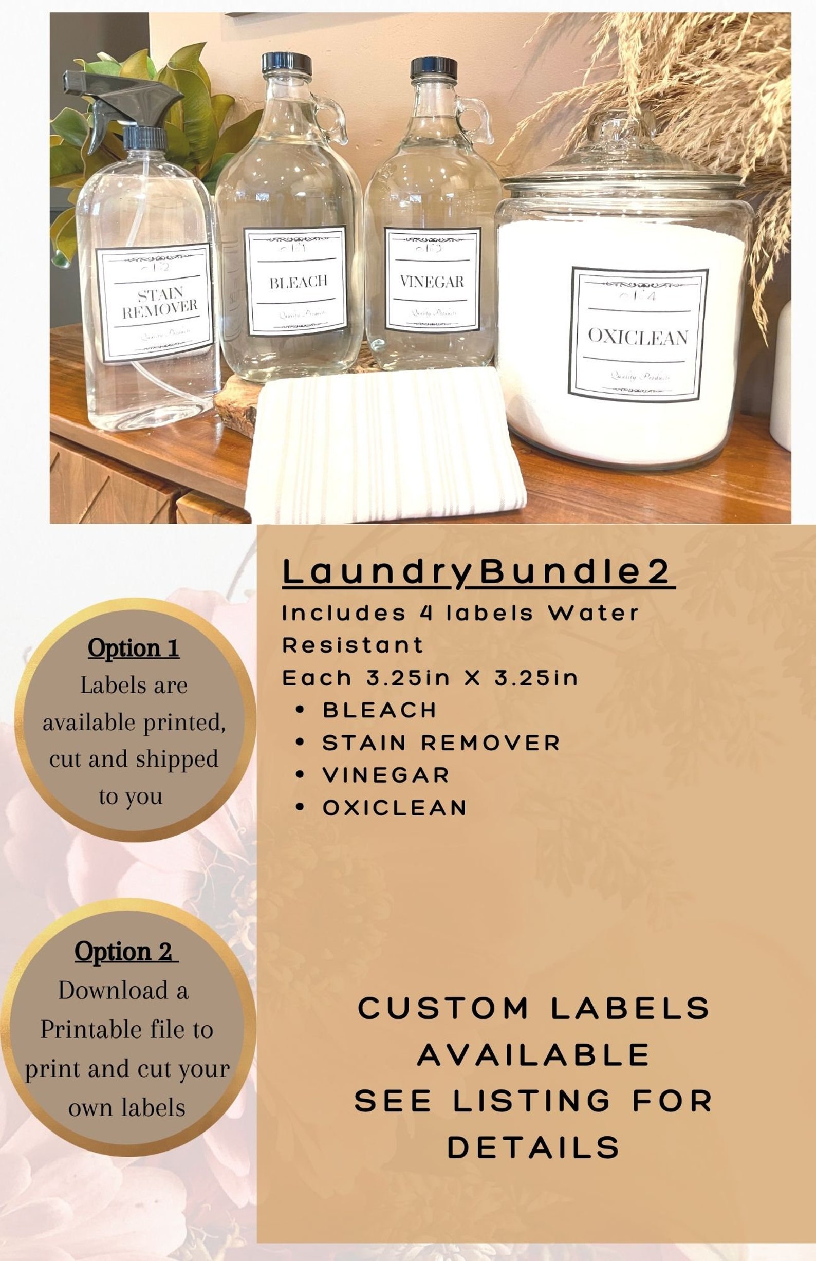 Custom Laundry Room Vinyl Labels. Home Organization, Modern, Minimalist ...