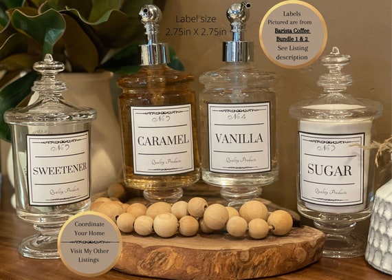 DIGITAL DOWNLOAD Barista Coffee2 Labels. Organized Home - Etsy