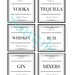 DIGITAL DOWNLOAD Custom Bar Booze Cocktail Labels. Home - Etsy