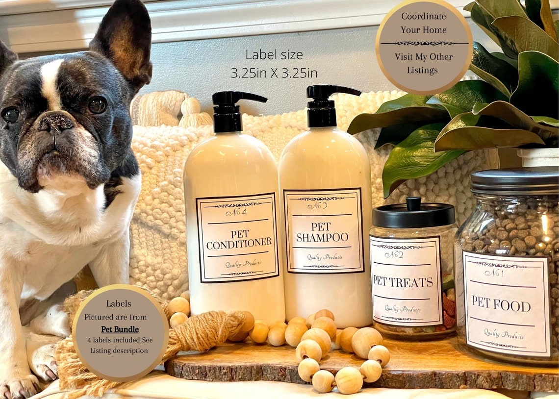 Pet Bundle Custom Labels. Food Treat Shampoo Conditioner - Etsy