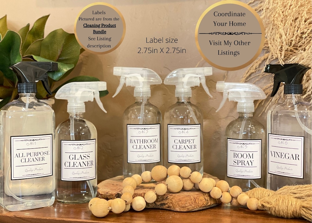 DIGITAL DOWNLOAD Cleaning Products Labels. Organized Home, Minimalist ...