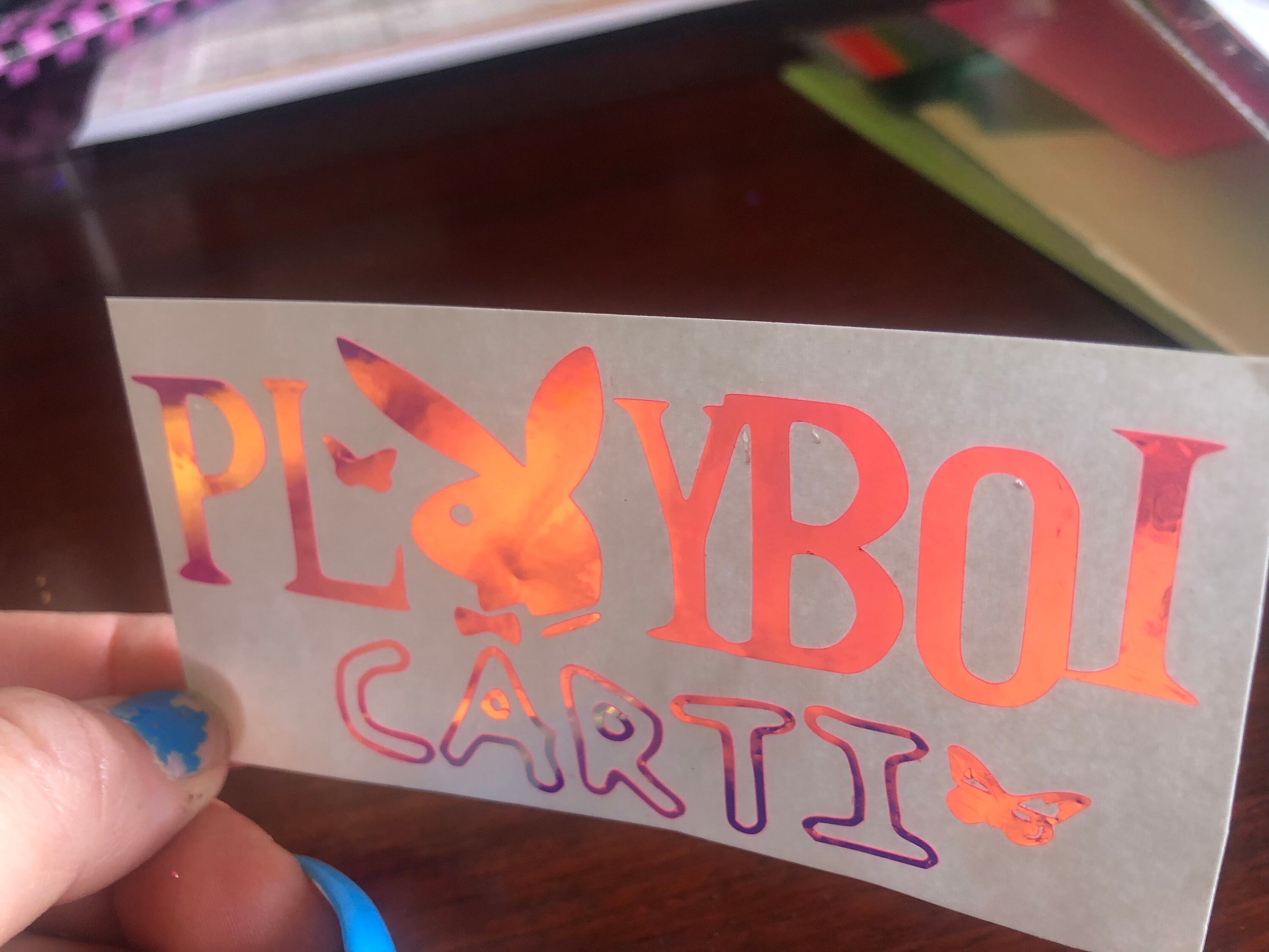 Playboi Carti Holographic Sticker/decal - Etsy