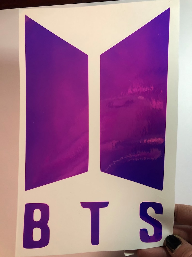 BTS Holographic Vinyl Decal - Etsy